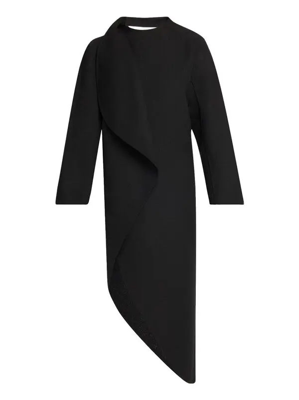 Alaïa Asymmetric Wrap Coat - Noir Alaia