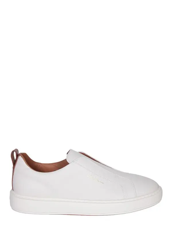 Santoni Victory Grain Sneakers - White