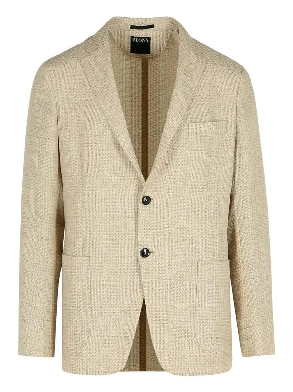 Zegna Drop 7 Linen-blend Jacket - Beige