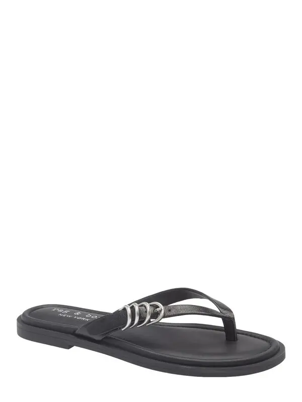 Rag & Bone Gia Flip Flop - Black