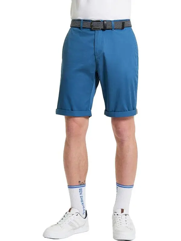 Ben Sherman Signature Stretch Twill Chino Shorts - Airforce Blue