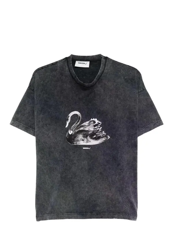 SEEN USERS Seen Black Swan T-shirt - Grey