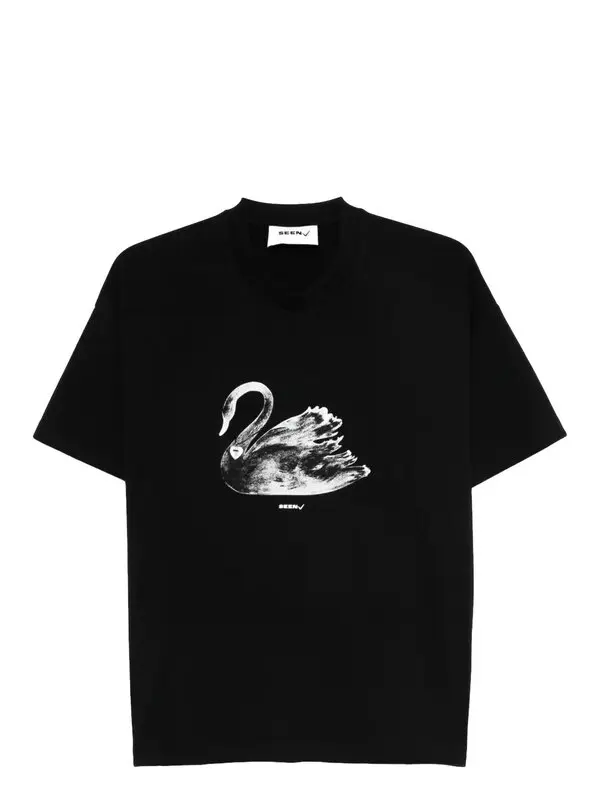SEEN USERS Name Swan T-shirt - Black