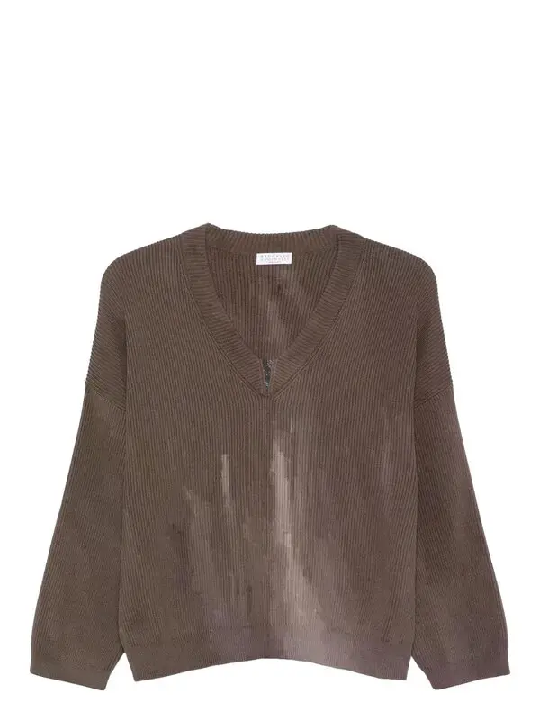 Brunello Cucinelli Ribbed Sweater - Brown