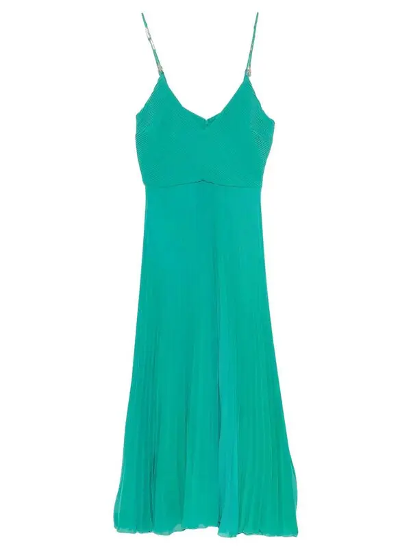 Patrizia Pepe Pleated Midi Dress - Green