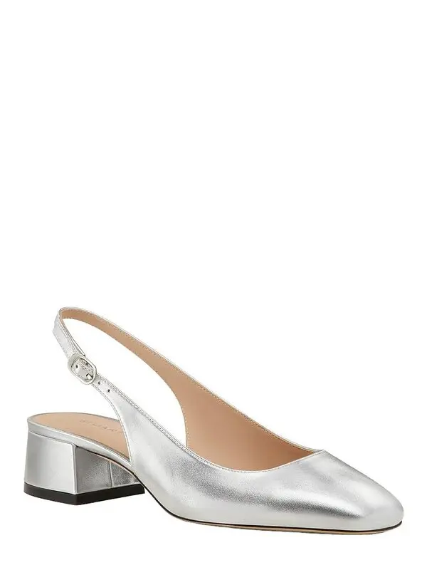STUART WEITZMAN Maeve Slingback 35 Pumps - Silver