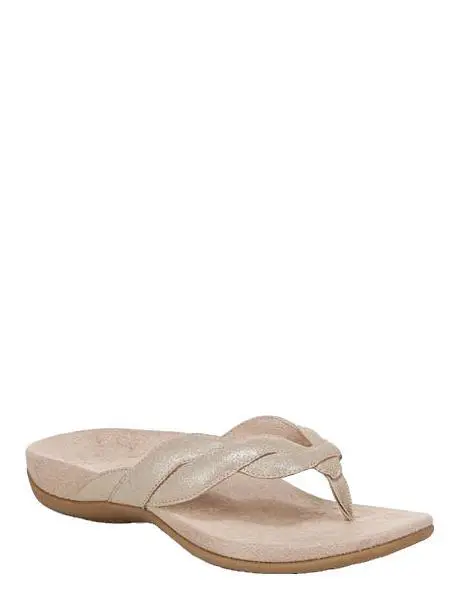 Vionic Bella Braid Flip Flop - Gold