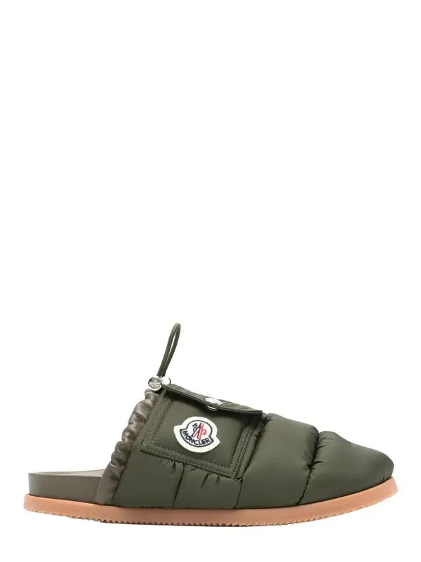 Moncler Mon Pocket Slippers - Dark Green