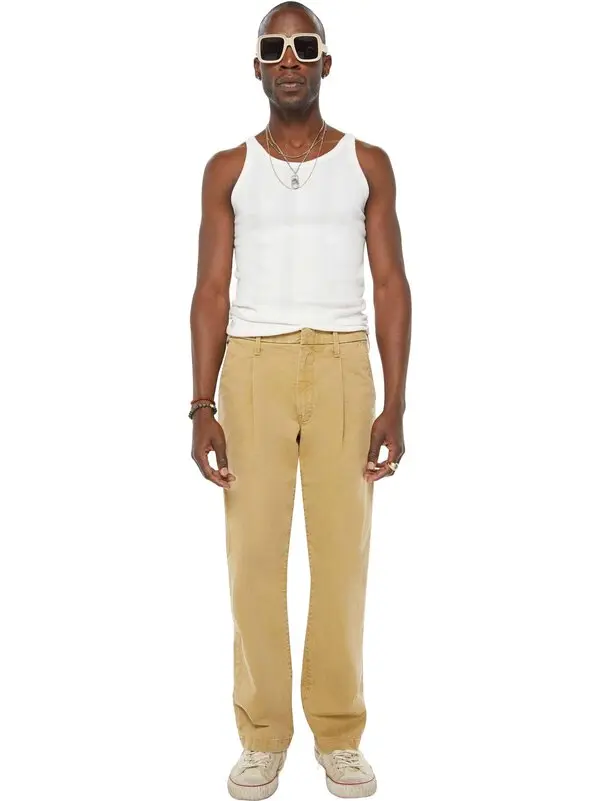 MOTHER The Pleated Big Shot Prep Trousers - Khaki