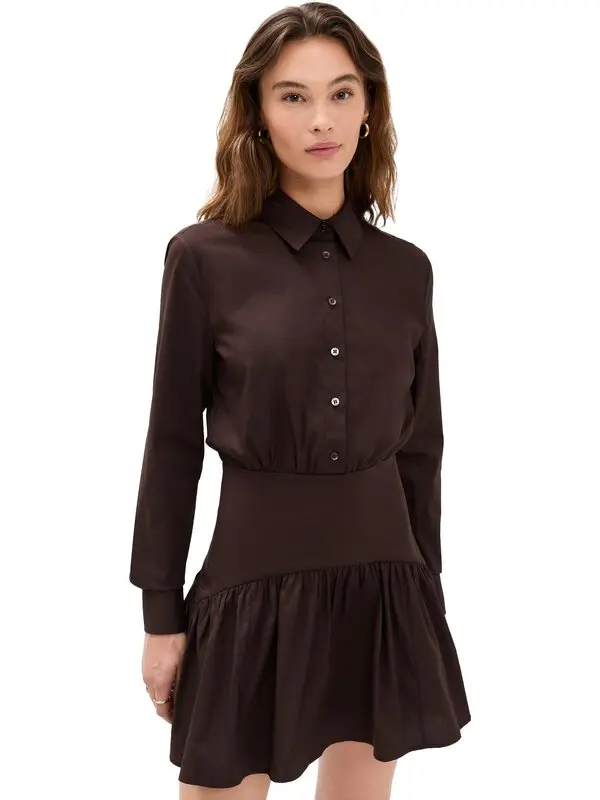 Staud Rocco Mini Dress - Earth
