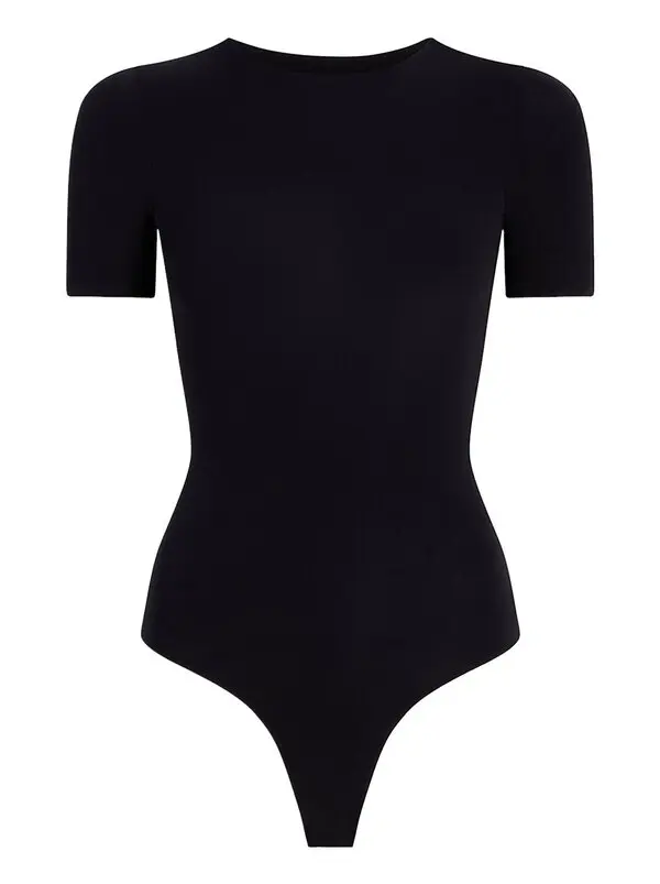 Commando Ballet Microfiber Thong Bodysuit - Black