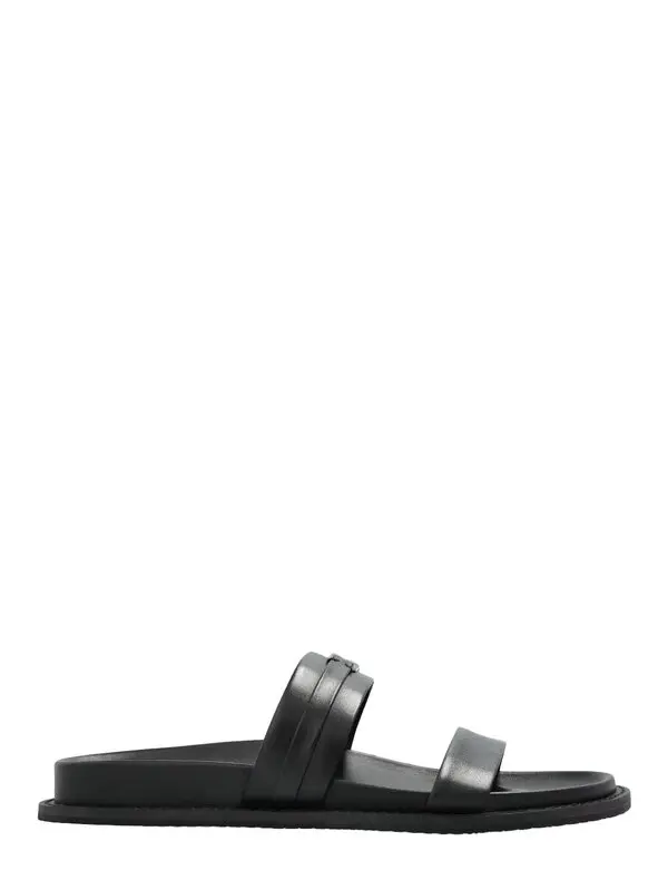 Michael Kors Logo Plaque Slides - Black