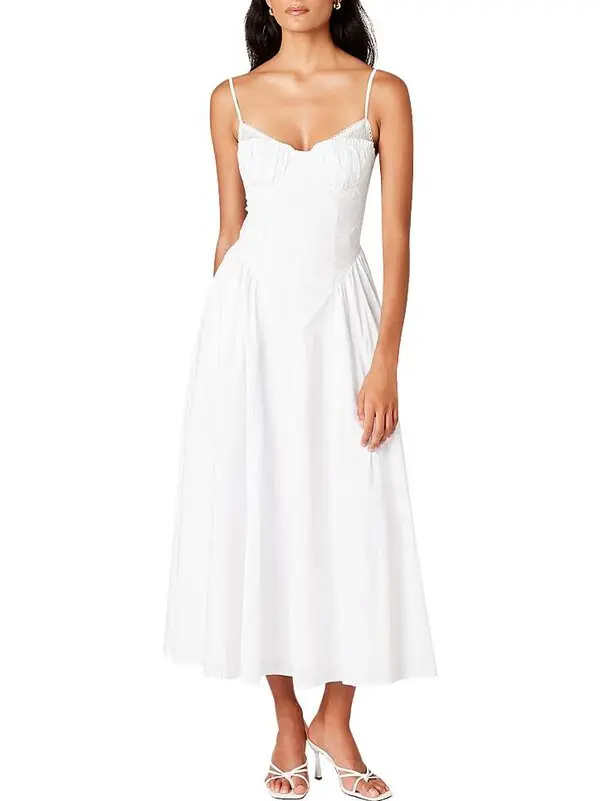 NIA Alice Poplin Dress - White