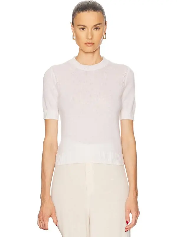 Guest In Residence Cashmere Sweater Tee - Cream