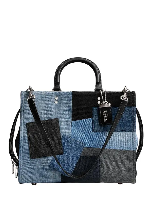 Coach Rogue Bag With Patchwork - Silver/denim Multi
