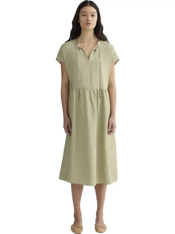 Everlane Midi Dress In Softluxe - Eucalyptus