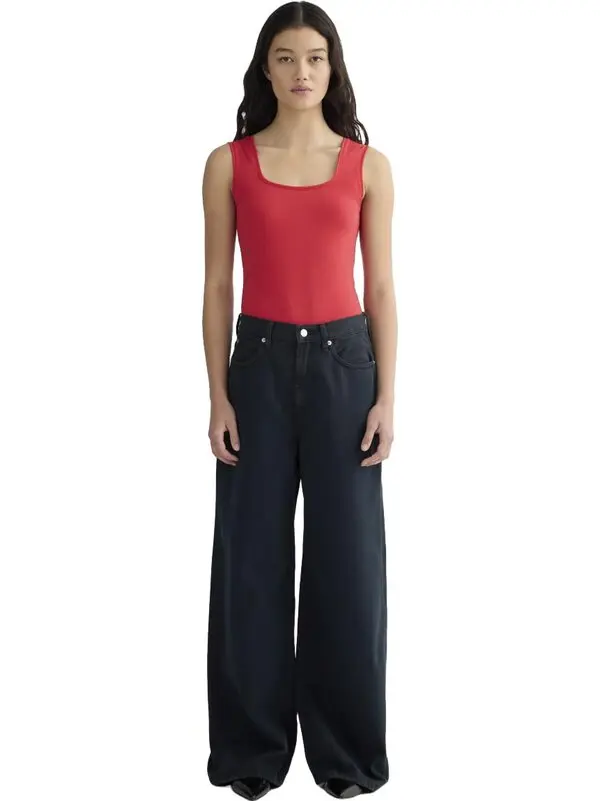 Everlane Square-neck Bodysuit - Classic Red