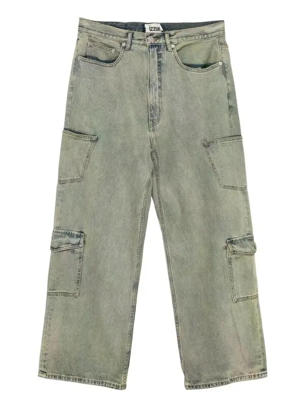 Izzue Cargo Wide-leg Jeans - Blue