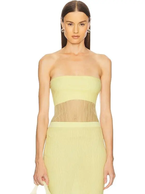Simkhai Emberly Tube Top - Buttercream