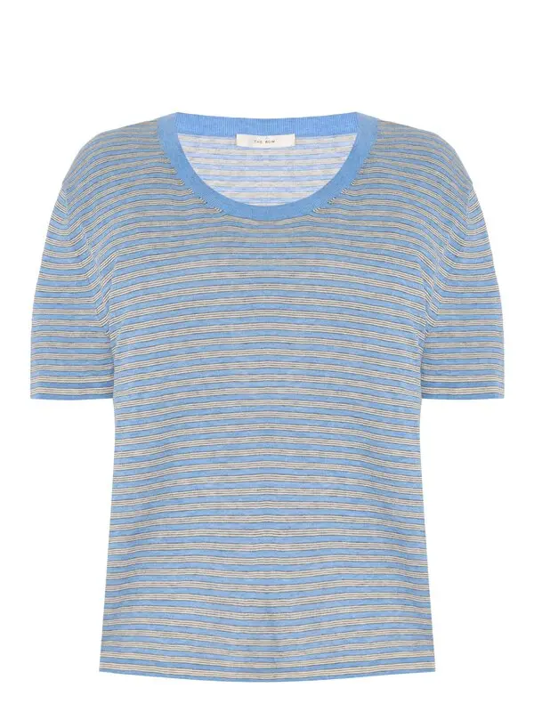 THE ROW Jansu Cotton-cashmere T-shirt - Stripe
