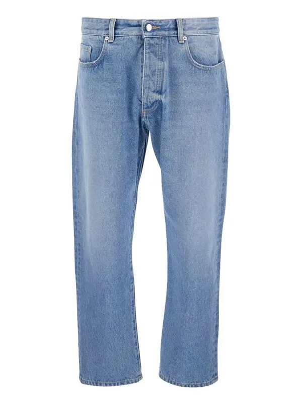 ICON DENIM Light Wash Straight Leg Jeans - Blue