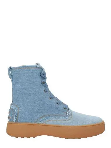 TOD'S Denim Ankle Boots - Blue