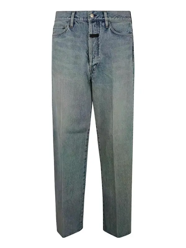 Fear Of God Pressed Crease Straight Leg Jeans - Blue