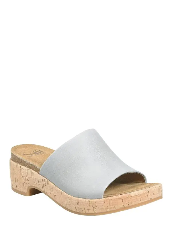 SOFFT Cass Platform Slide Sandals - Chambray