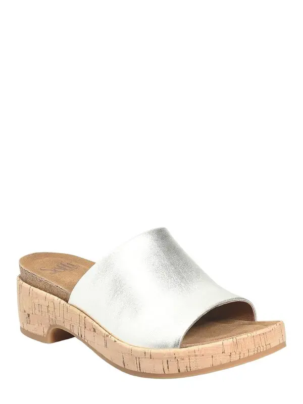 SOFFT Cass Platform Slide Sandals - Light Platino