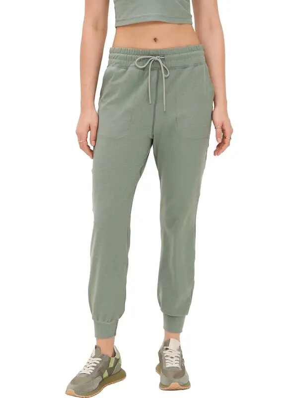 Beyond Yoga Spacedye Commuter Midi Joggers - Grey Sage Heather