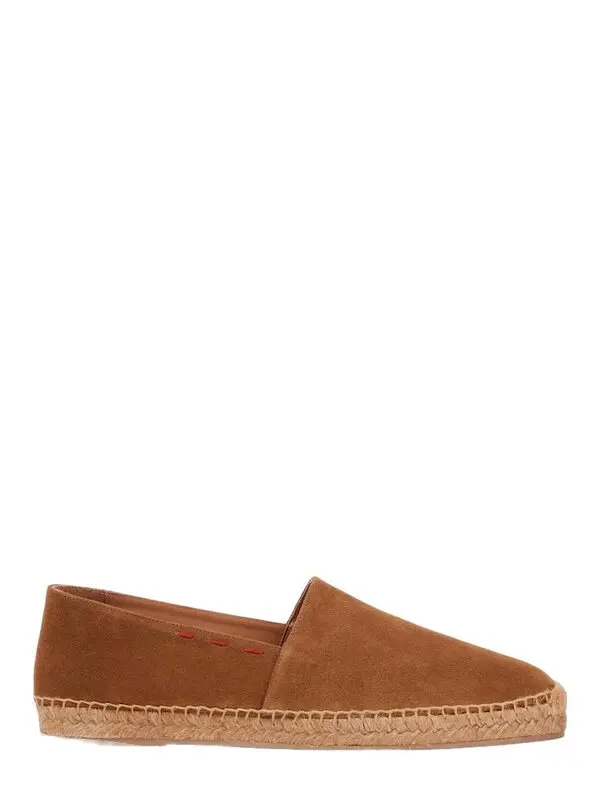 Kiton Leather Espadrilles - Brown