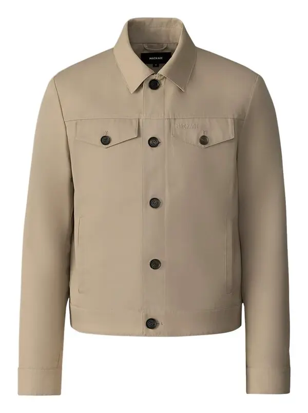 Mackage Nash-co Twill Trucker Jacket - Lt Camel