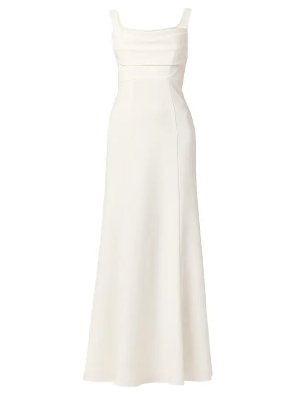 Shoshanna Katie Sleeveless Cowl-neck Gown - Ivory