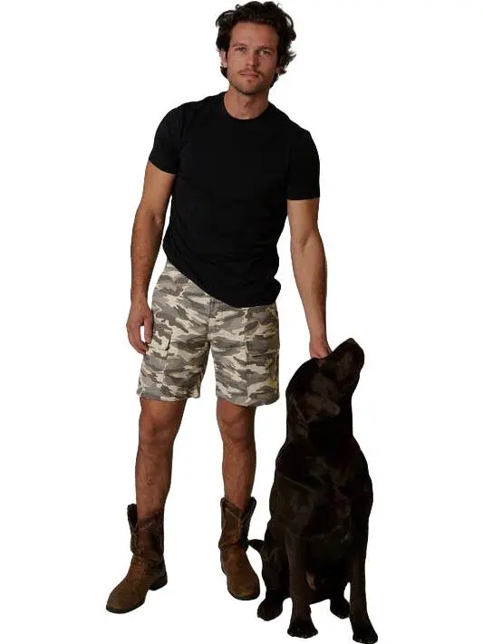 LEISURE LAB Ripstop Cargo Camo Shorts - Arctic