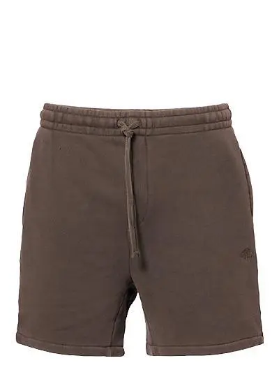 THE COUTURE CLUB Straight-leg Cotton-jersey Shorts - Brown