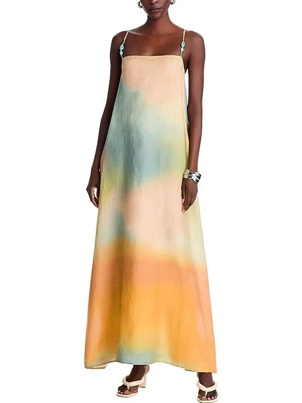 Staud Laura Linen Dress - Pastel Clouds