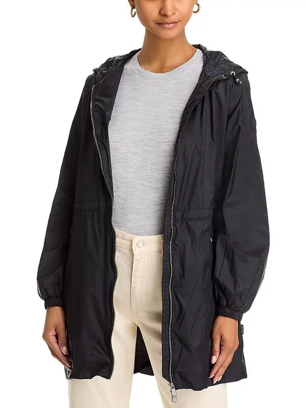 SAVE THE DUCK Fleur Hooded Raincoat - Black