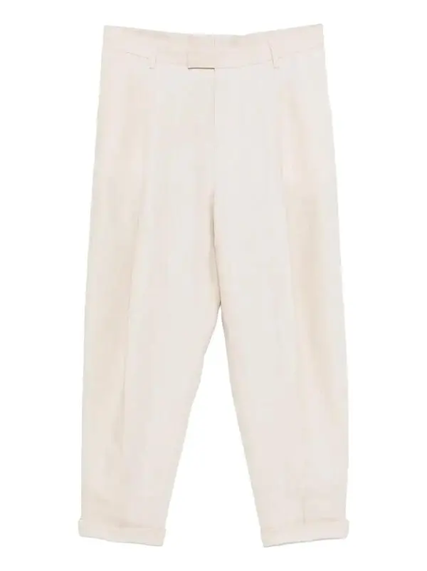 Dolce & Gabbana Linen Trousers - Neutrals