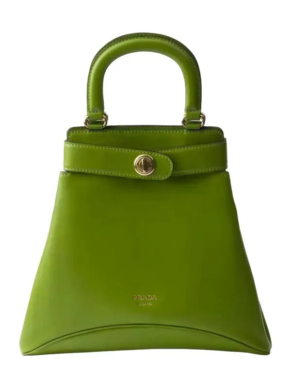 Prada Leather Tote Bag - Green
