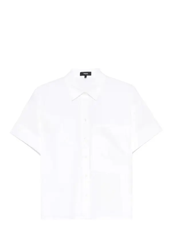 Theory Cuff Shirt - White