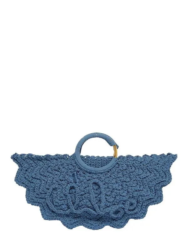 Chloé Passementerie Crochet Top-handle Bag - Moonlight Blue