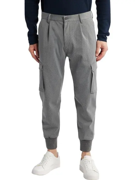 Hugo Boss Glavin Pleated Cargo Joggers - Open Grey