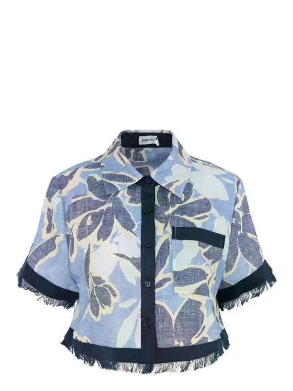 Simkhai Floral-print Shirt - Blue