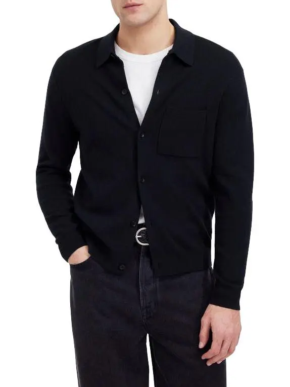 Madewell Half Milano Stitch Cardigan - Navy