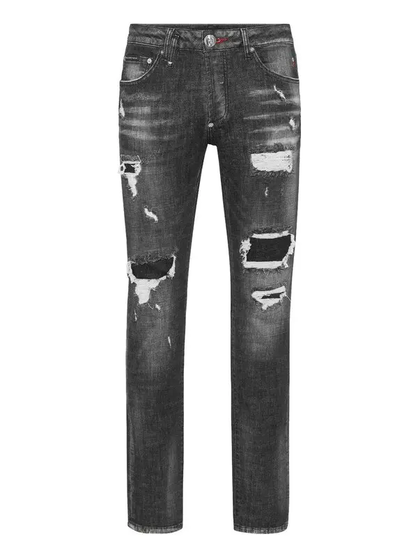 Philipp Plein Distressed-effect Jeans - Black