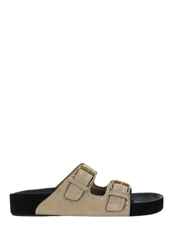 Isabel Marant Lennyo Suede Sandals - Beige