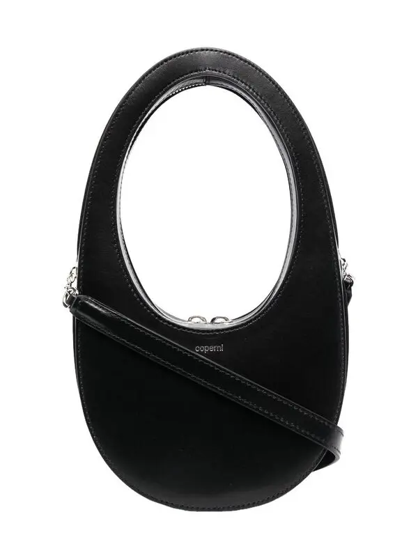 Mini Black Leather Swipe Bag main image 0