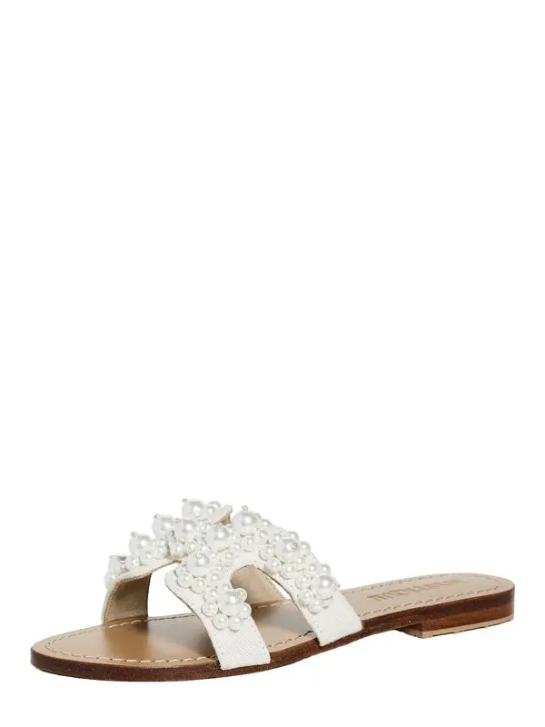 Mystique Pearl Slides - White/pearl