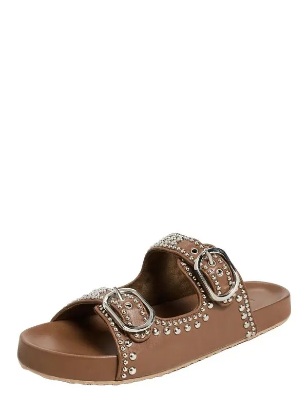 Mystique Leather Footbed Sandals - Camel