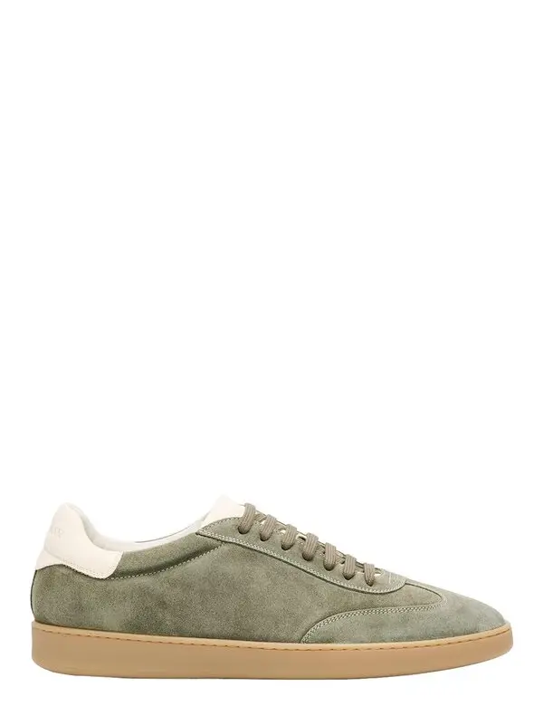 STUART WEITZMAN Banner Suede Low-top Sneakers - Sage/white Bianco